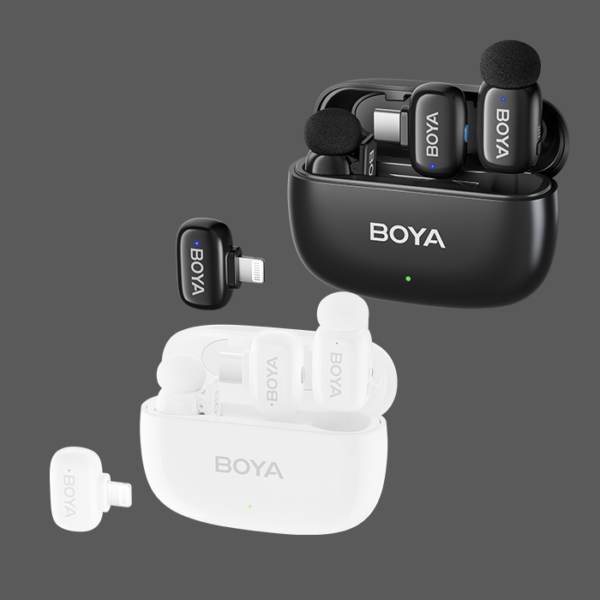 BOYA Mini-12 Tiny Wireless Microphone System Combo Edition (2.4 GHz ...